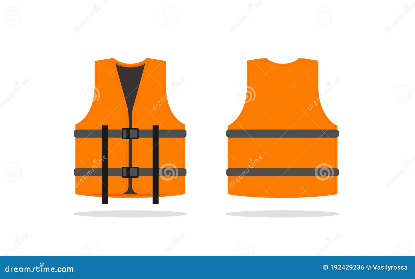 Safety Jacket Security Icon. Vector Life Vest Yellow Visibility ...