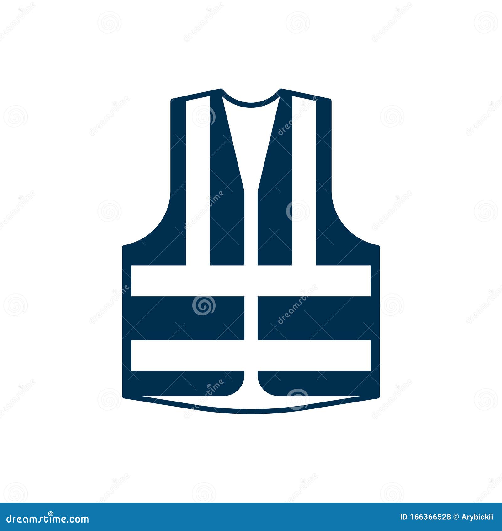 Safety Jacket Security Icon. Vector Sign Stock Vector - Illustration of ...