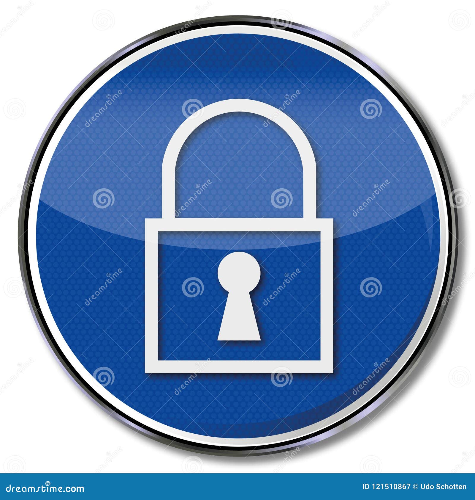 Safety key lock stock vector. Illustration of pictograms - 121510867