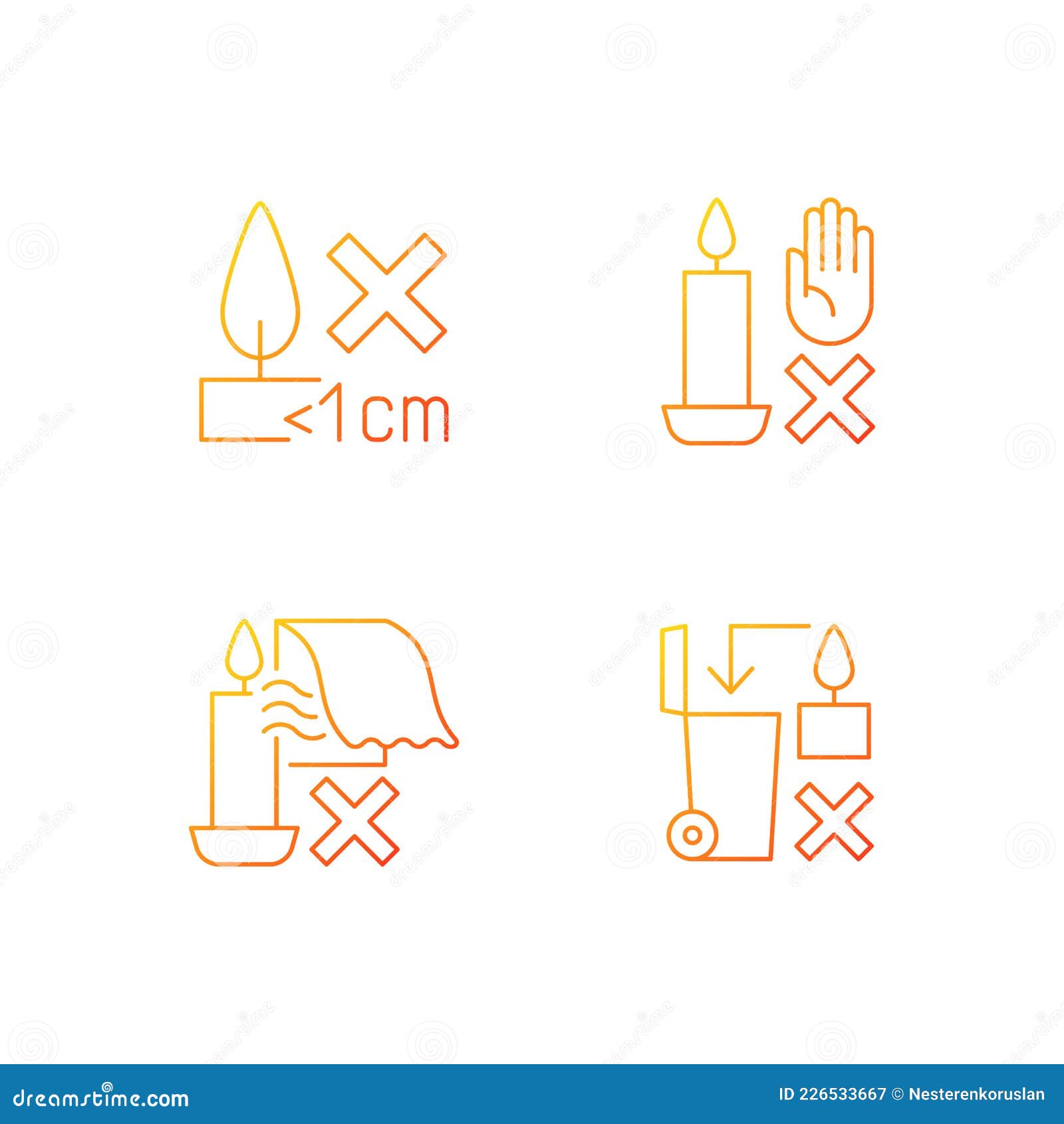 Safety Label for Handmade Candles Gradient Linear Vector Manual Label ...