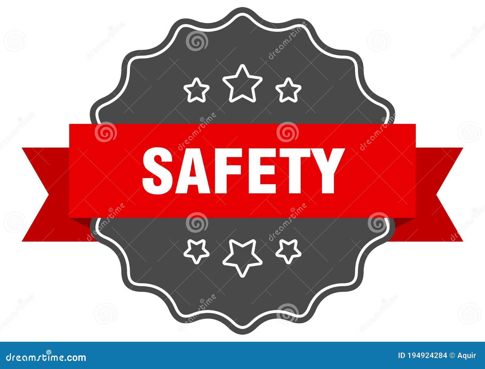 Safety label stock vector. Illustration of gray, white - 194924284