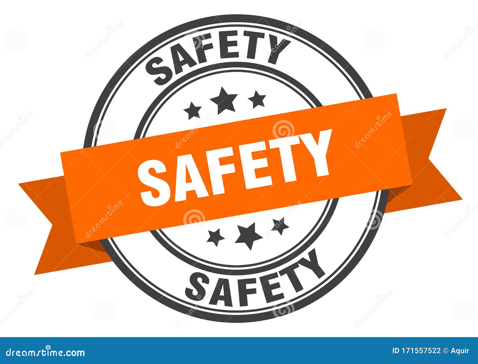 Safety Label. Safety Round Band Sign Stock Vector - Illustration of ...