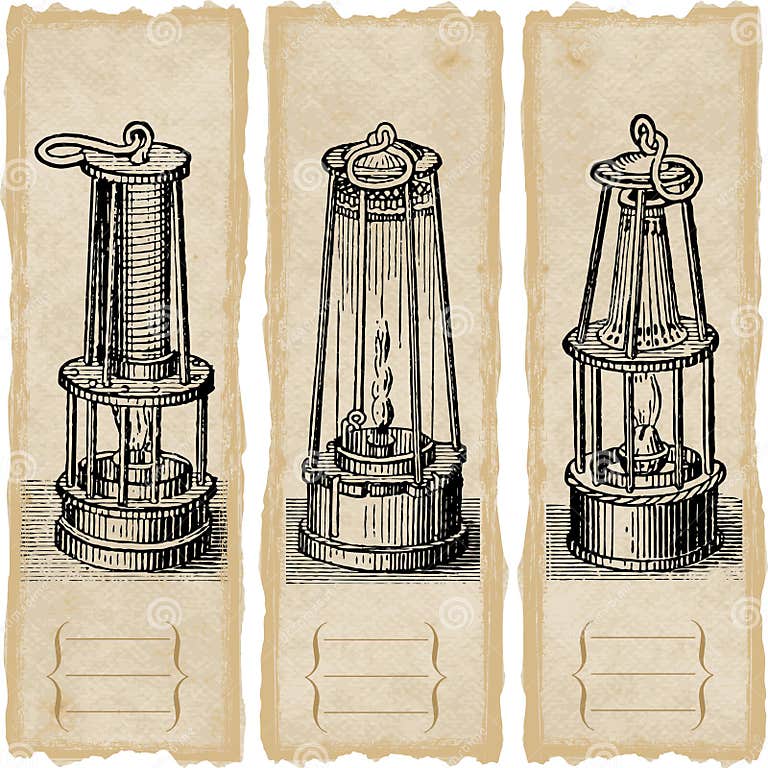 Safety lamps stock vector. Illustration of elegance, scroll - 20251325