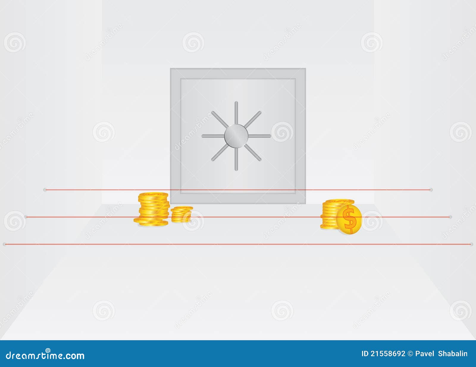 Safety and Laser Alarm System Stock Vector - Illustration of dollar ...