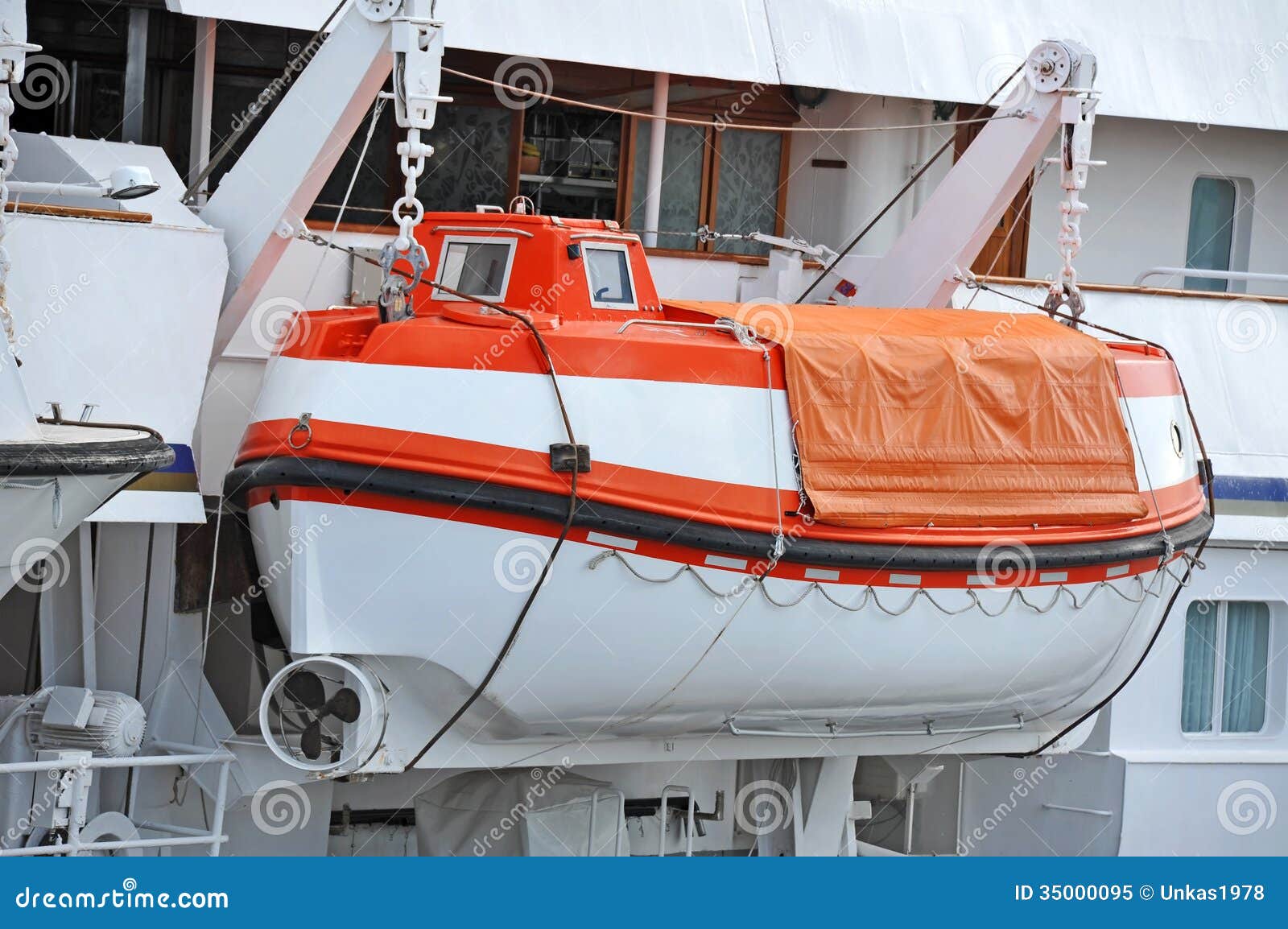 Safety Lifeboat On Deck Ship Royalty-Free Stock Photography ...