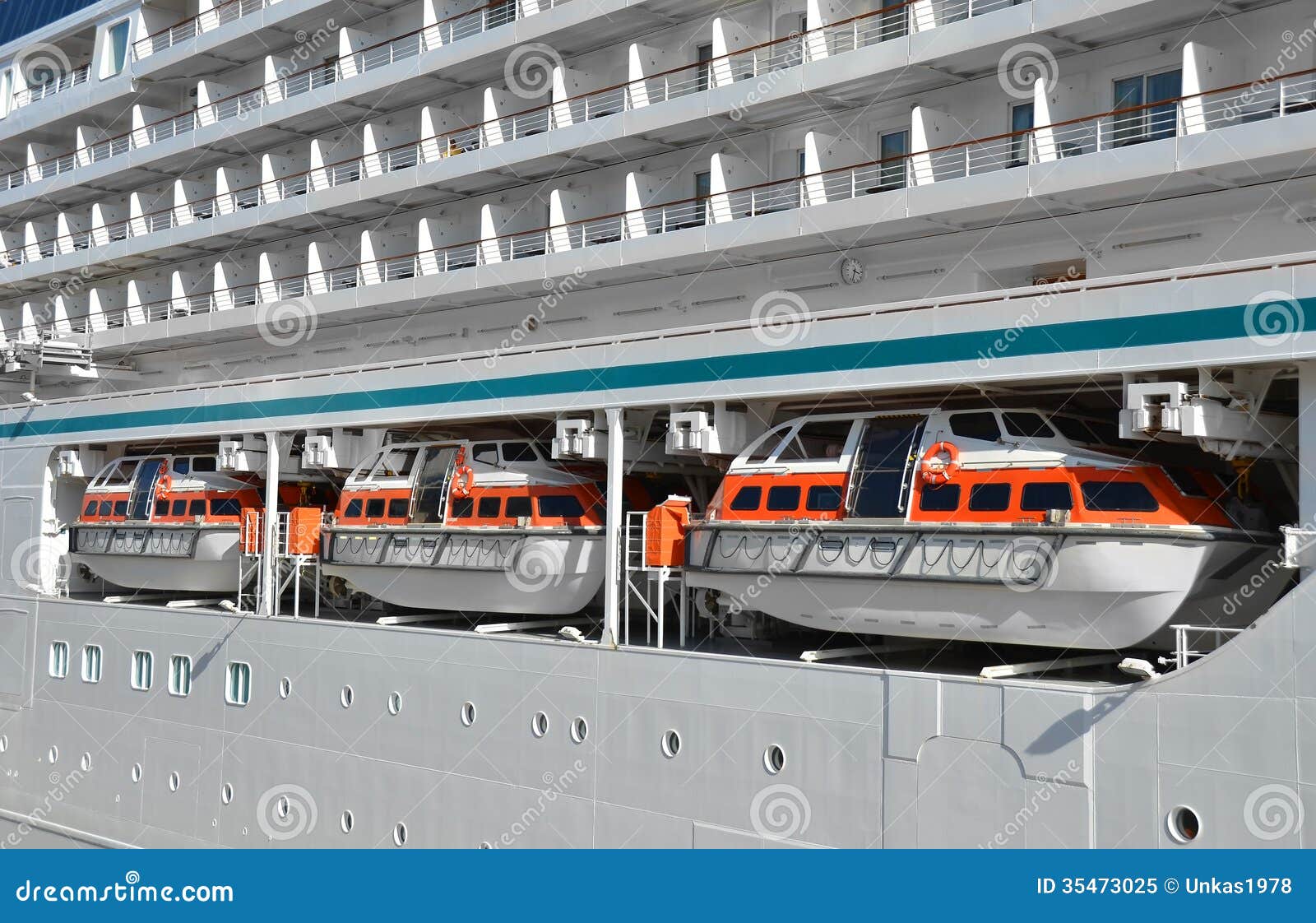 Safety lifeboat stock image. Image of board, cruiser - 35473025