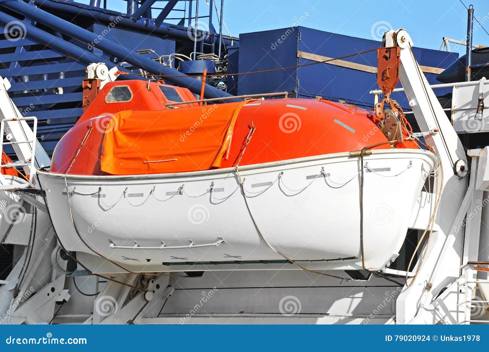 Safety Lifeboat on Ship Deck Stock Photo - Image of helpdesk, equipment ...