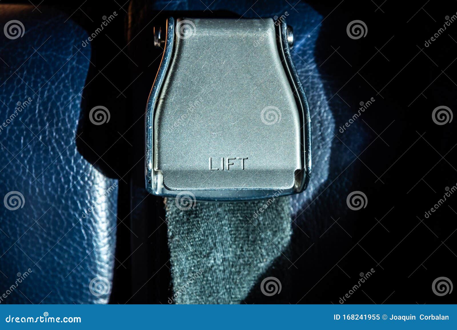 Safety Lock of an Airplane Belt, Isolated Stock Image - Image of ...
