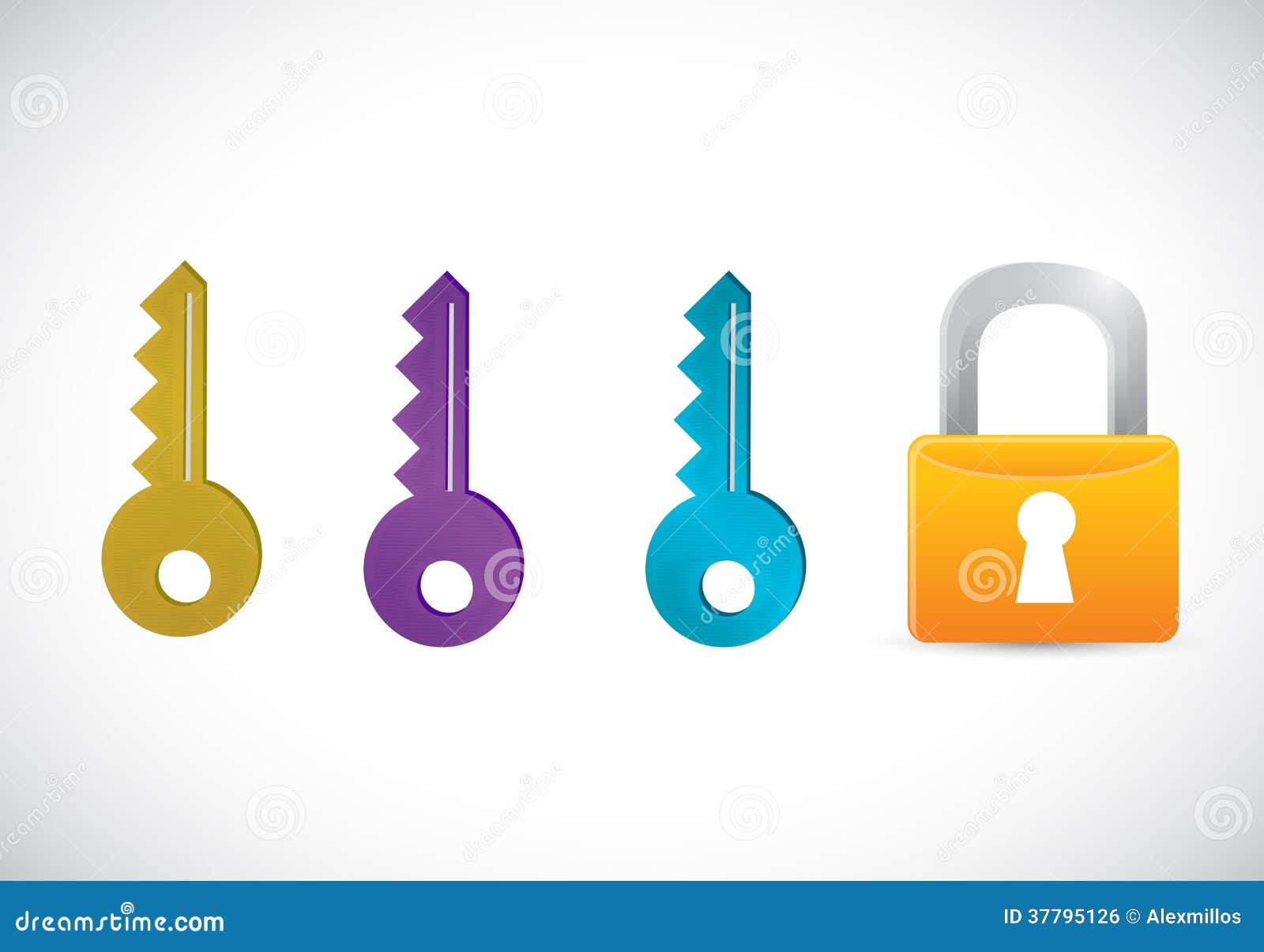 Safety Lock Concept Illustration Design Stock Illustration ...