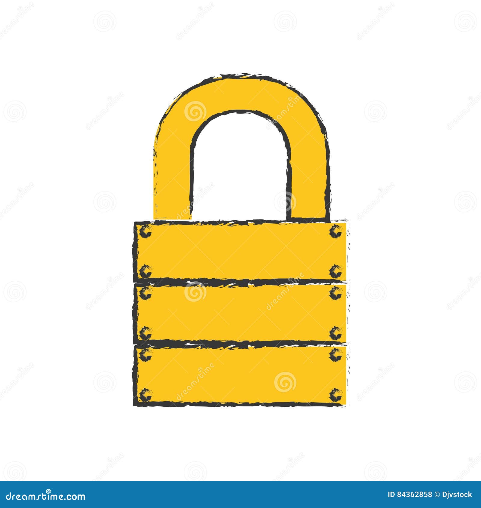 Safety lock icon image stock illustration. Illustration of flat - 84362858