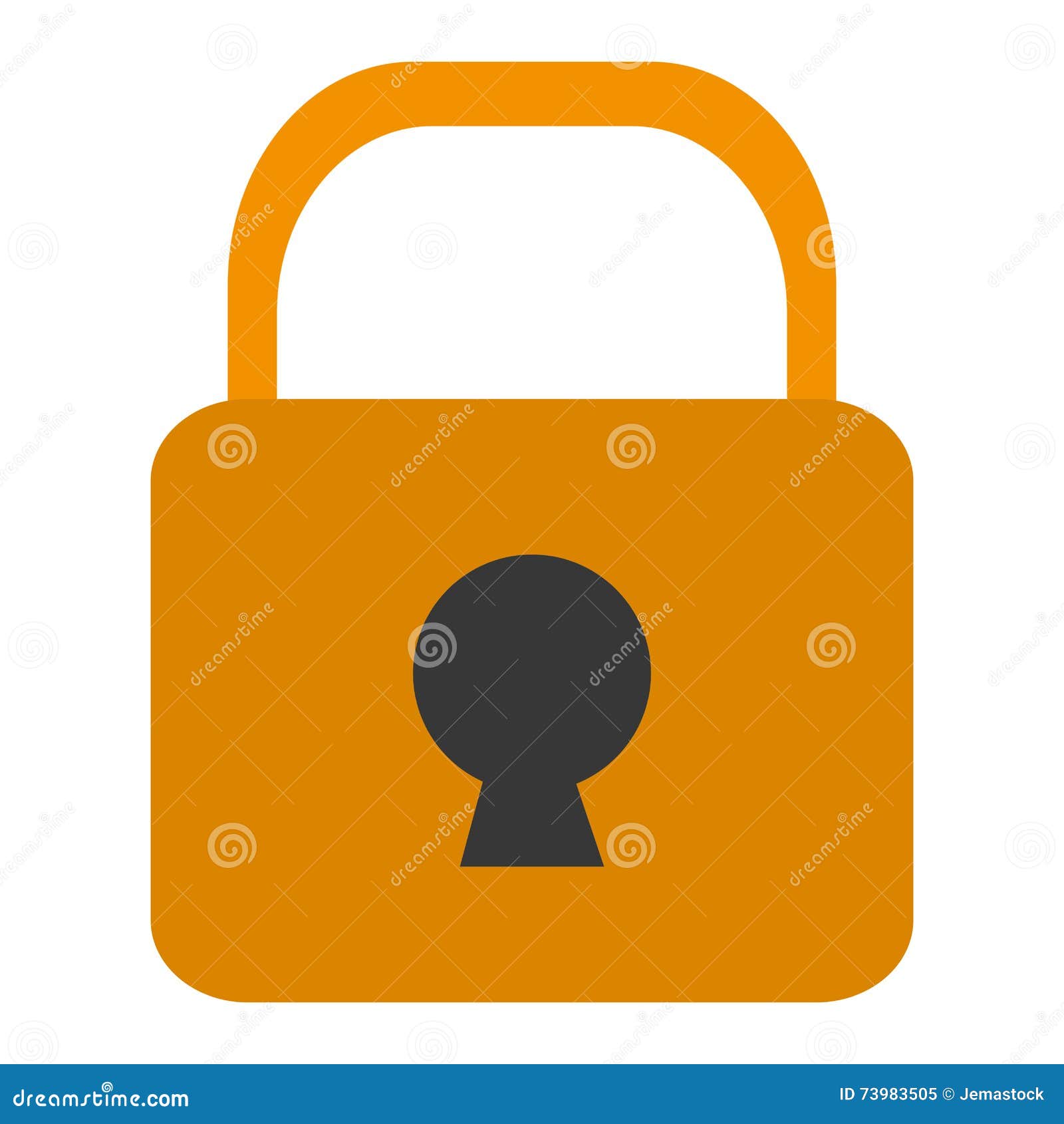 Safety lock icon stock illustration. Illustration of keyhole - 73983505