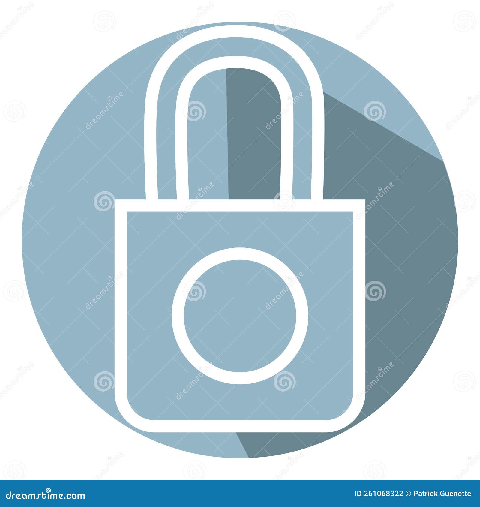 Safety lock, icon stock vector. Illustration of lock - 261068322