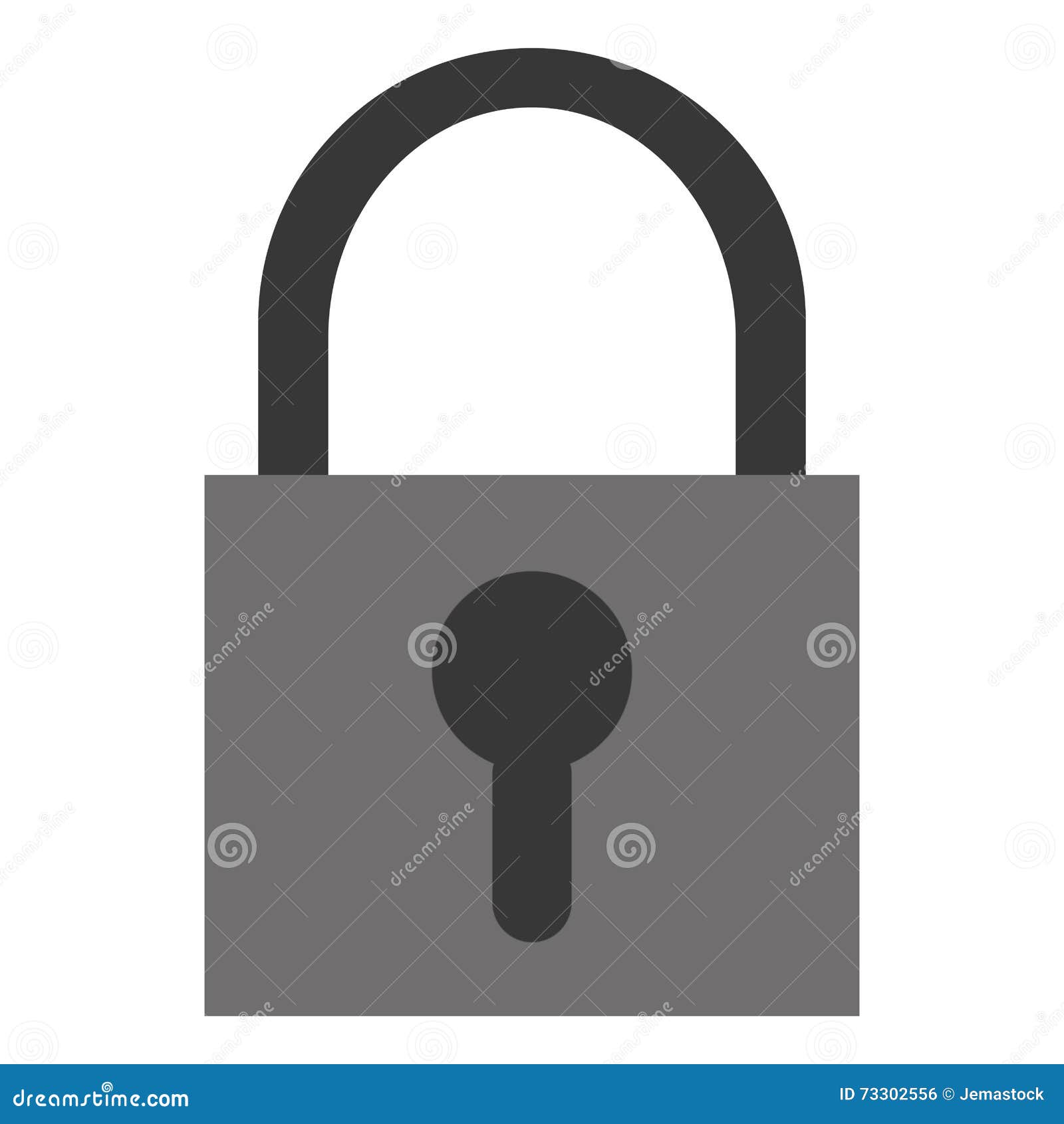 Safety lock with key hole stock illustration. Illustration of padlock ...