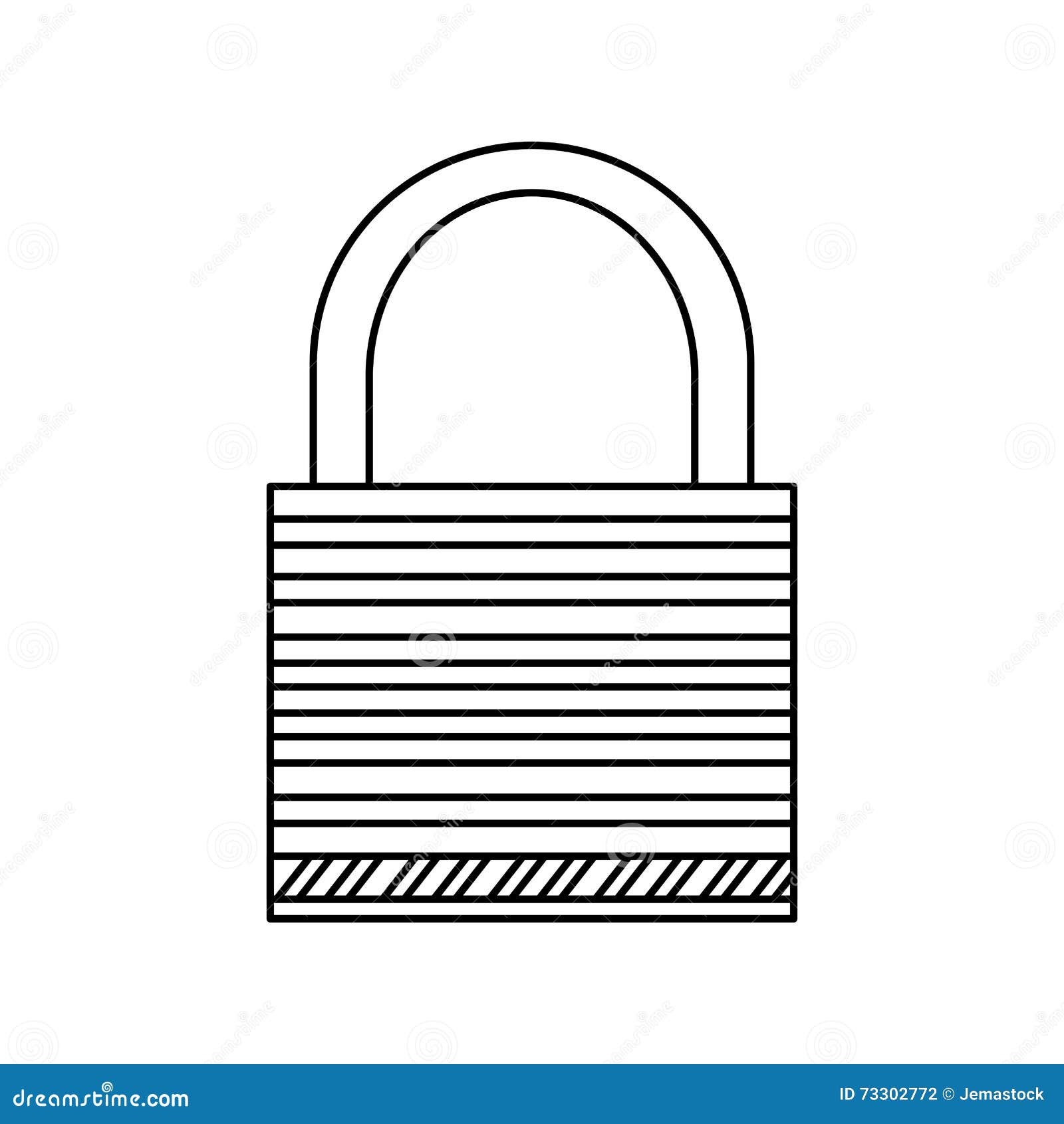 Safety lock line stock illustration. Illustration of lock - 73302772