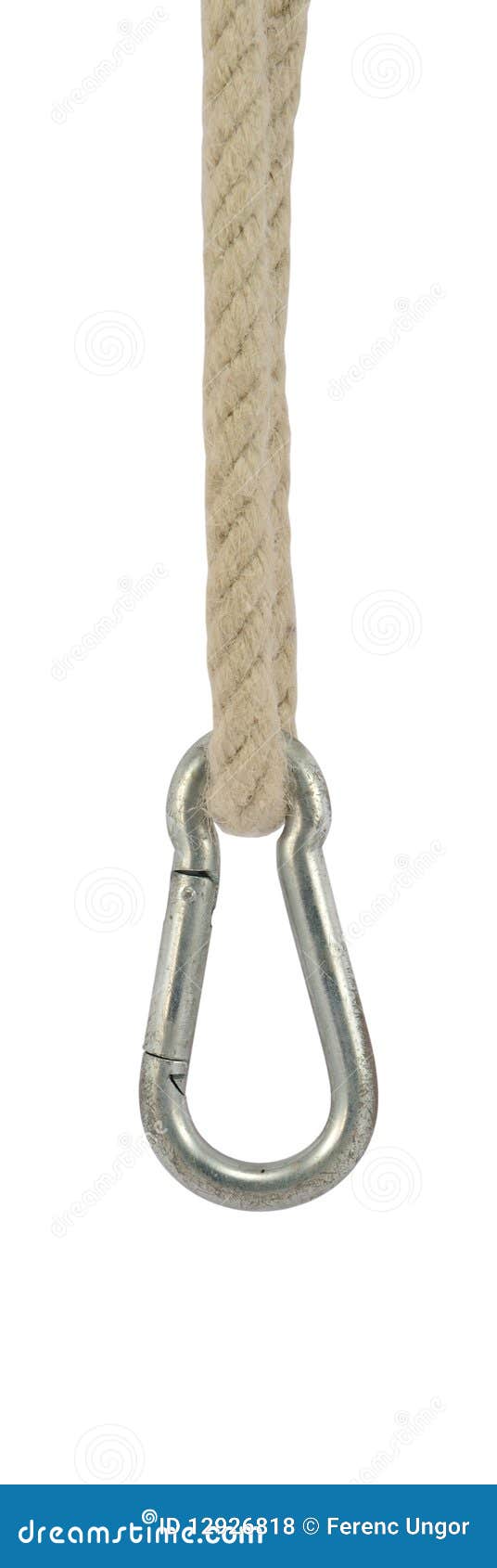 Safety lock on rope stock photo. Image of isolated, lock - 12926818
