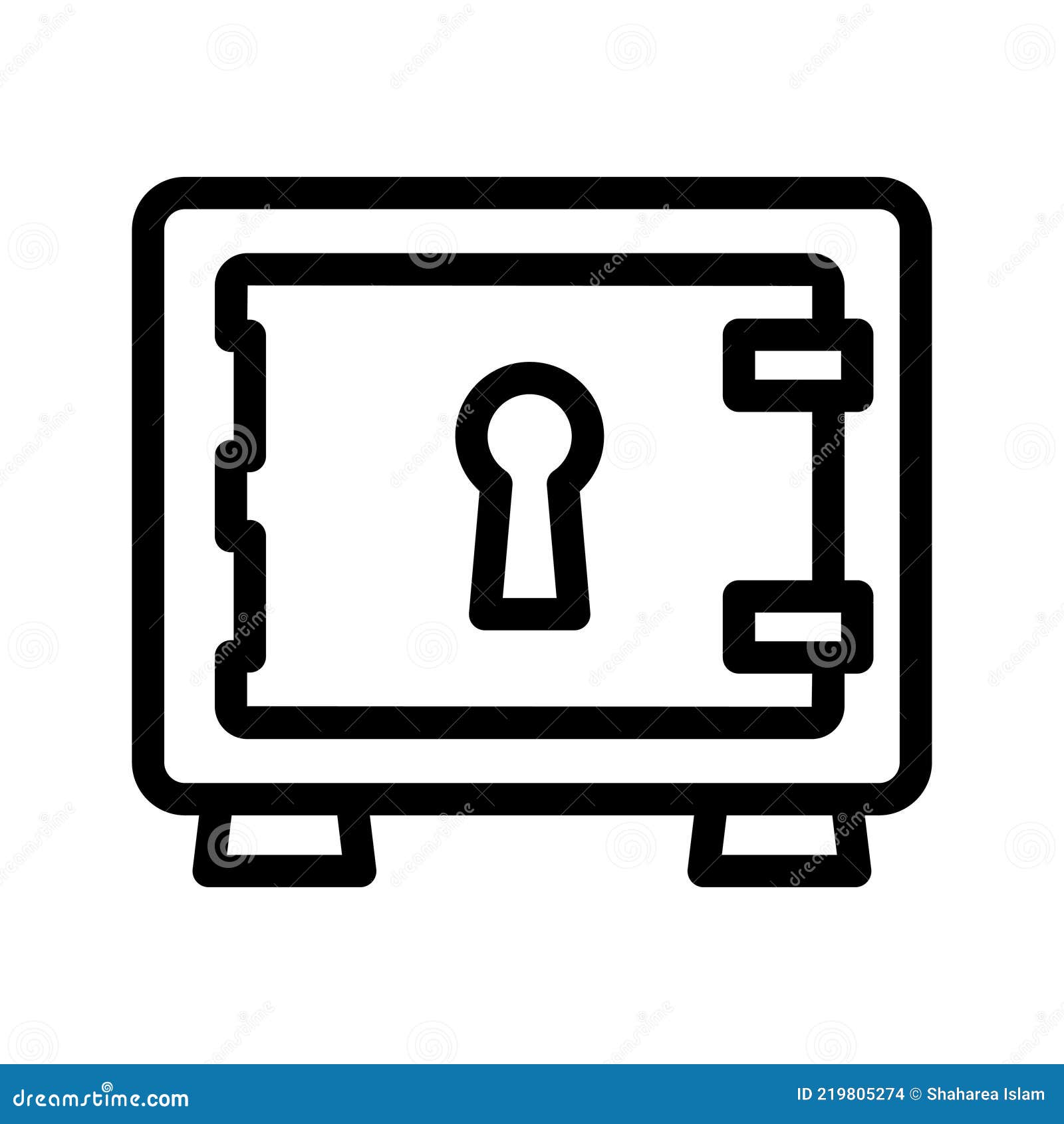 Safety Locker icon stock vector. Illustration of deposit - 219805274