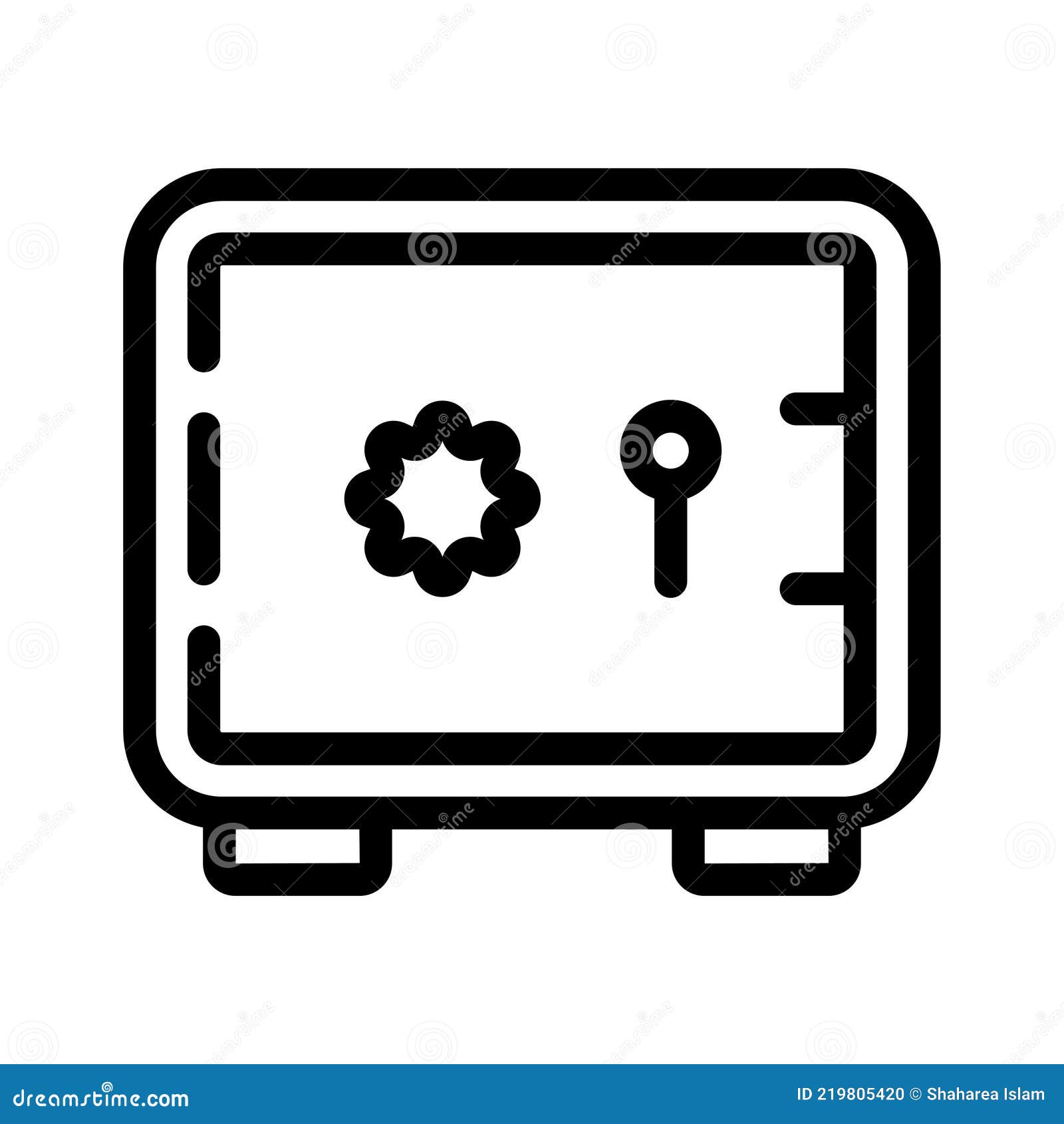 Safety Locker icon stock vector. Illustration of designed - 219805420