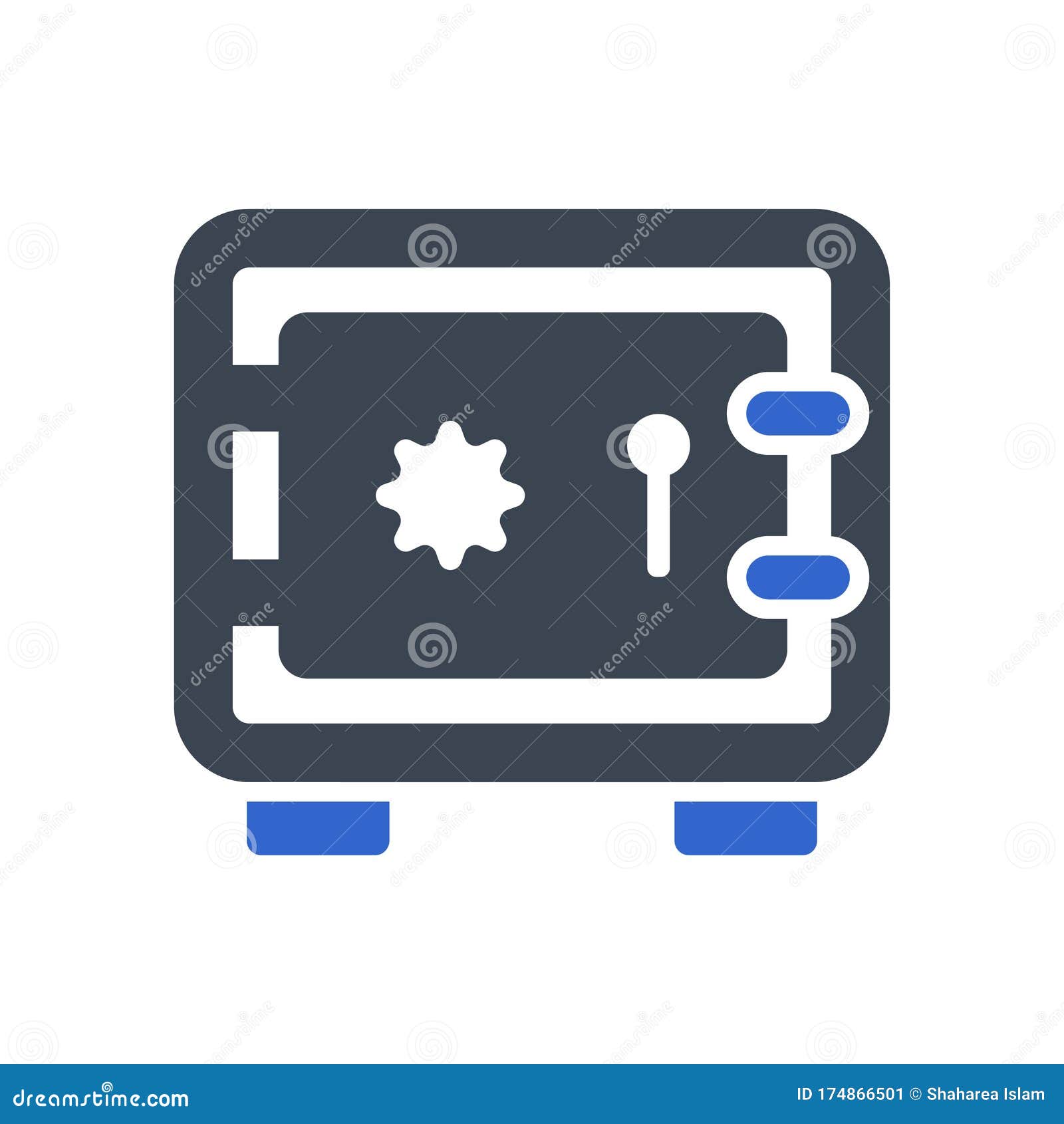 Safety Locker icon stock vector. Illustration of simple - 174866501