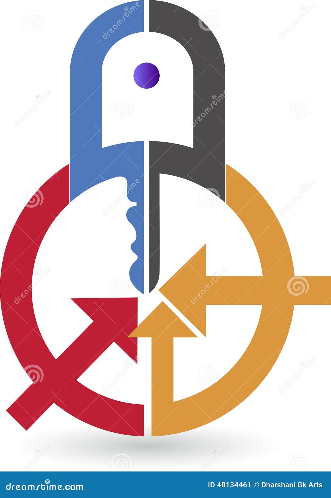 Safety Locker Logo Cartoon Vector | CartoonDealer.com #40134461