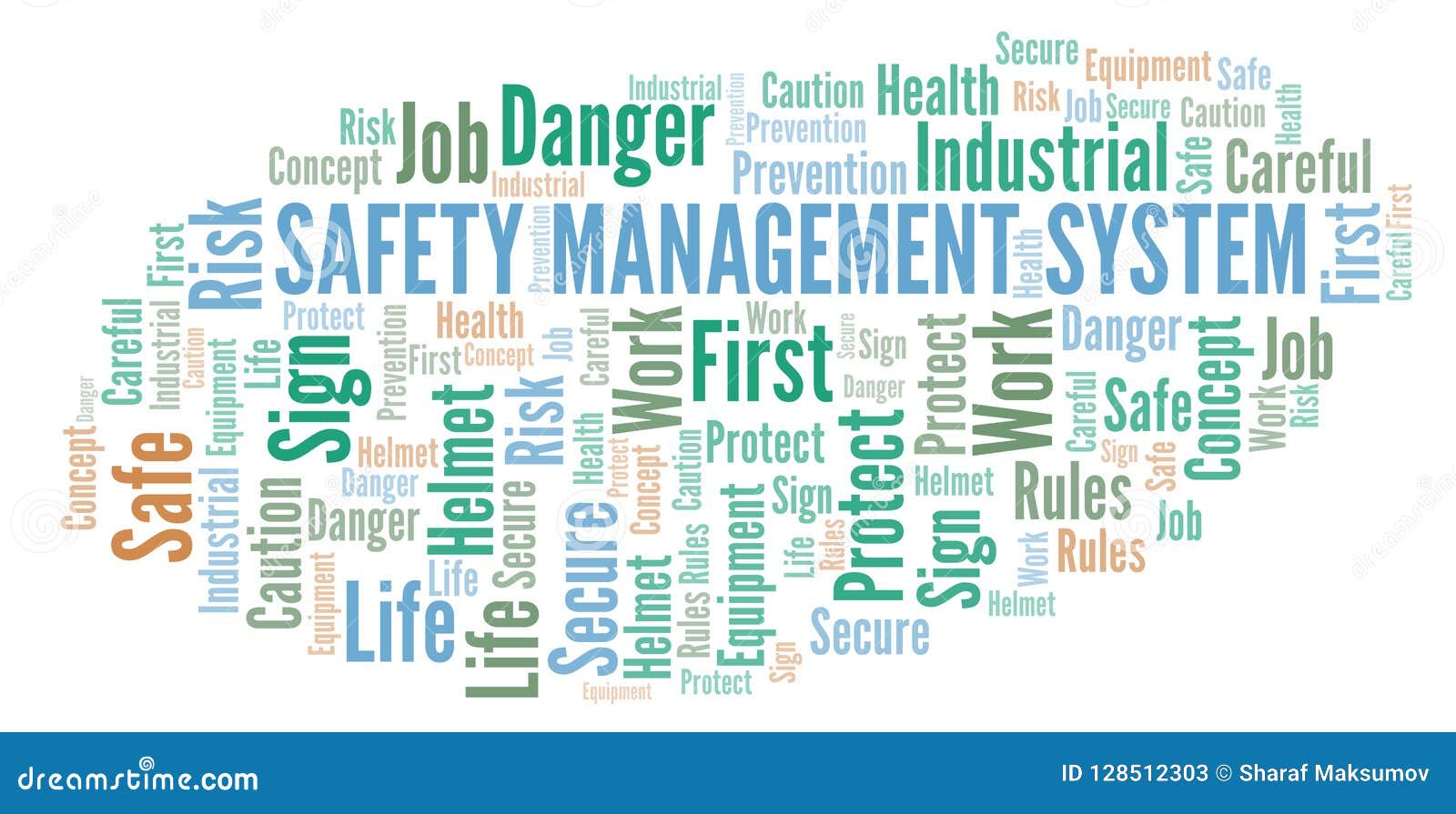 Safety Management System Word Cloud. Stock Illustration - Illustration ...
