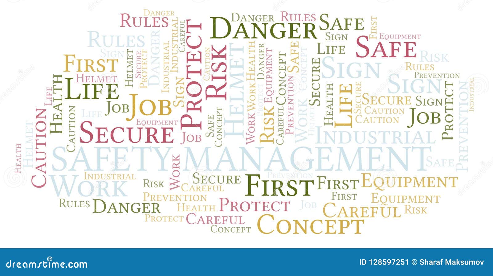 Safety Management Word Cloud. Stock Illustration - Illustration of ...