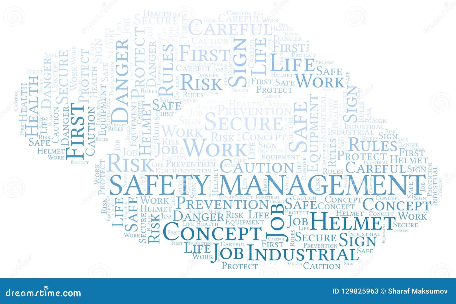 Safety Management Word Cloud. Stock Illustration - Illustration of ...