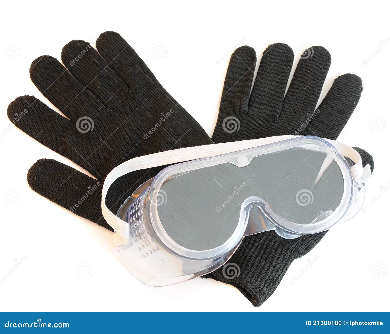Safety mask and glove stock photo. Image of white, isolate - 21200180