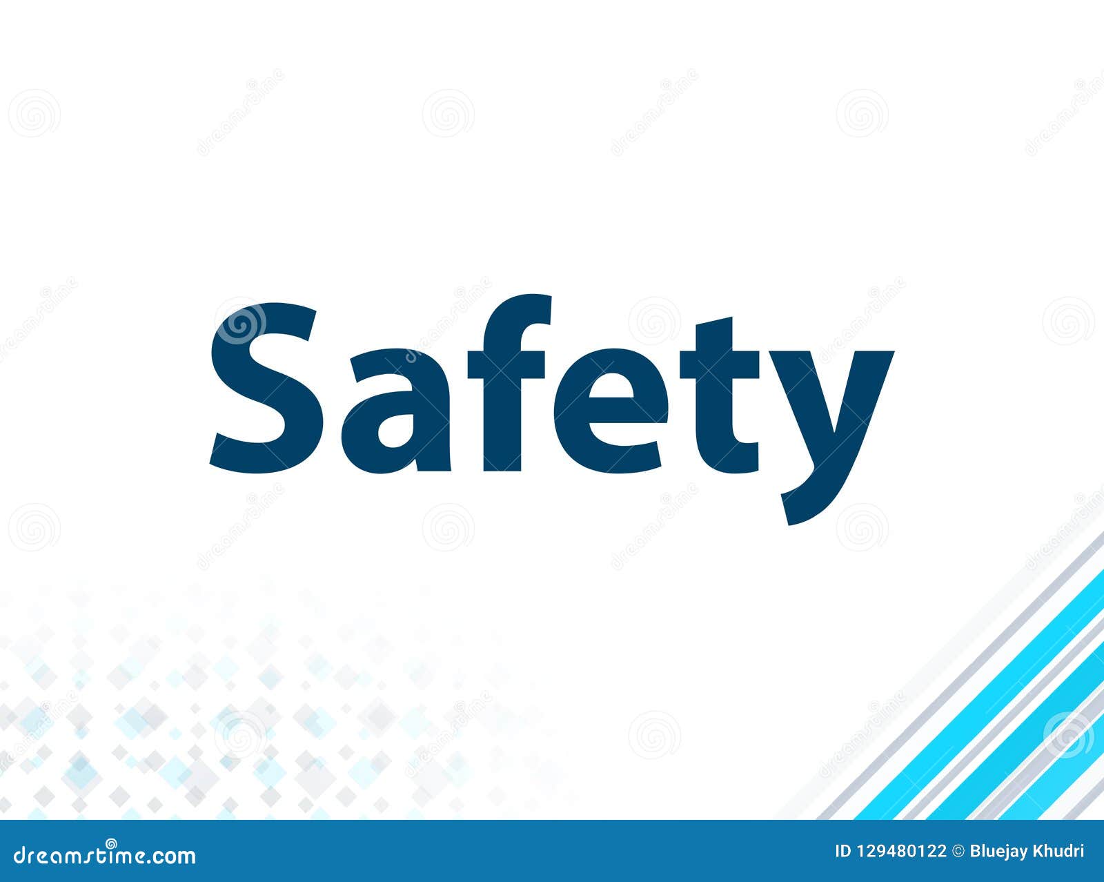 Safety Modern Flat Design Blue Abstract Background Stock Illustration ...
