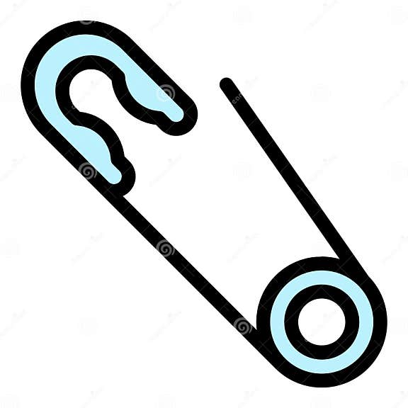 Safety Needle Pin Icon Color Outline Vector Stock Vector - Illustration ... Safety Needle Pin Icon Color Outline Vector Stock Vector - Illustration ...