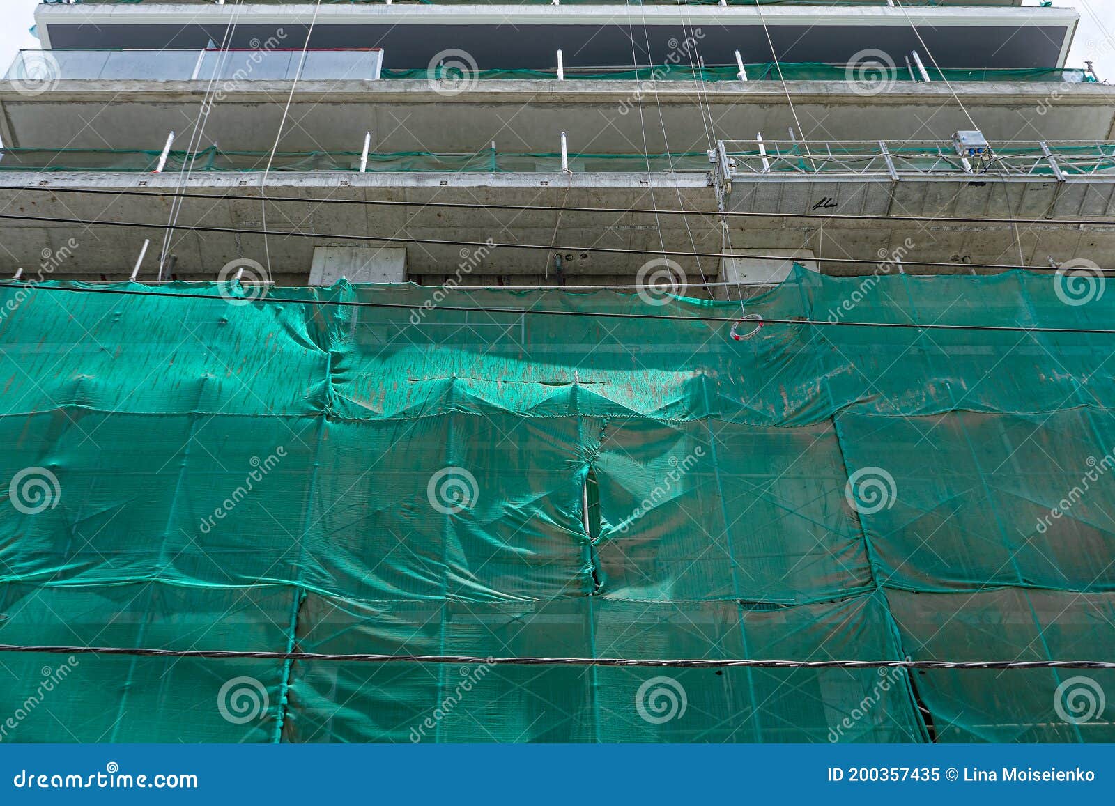 Safety Net Construction Building Stock Image - Image of development ...