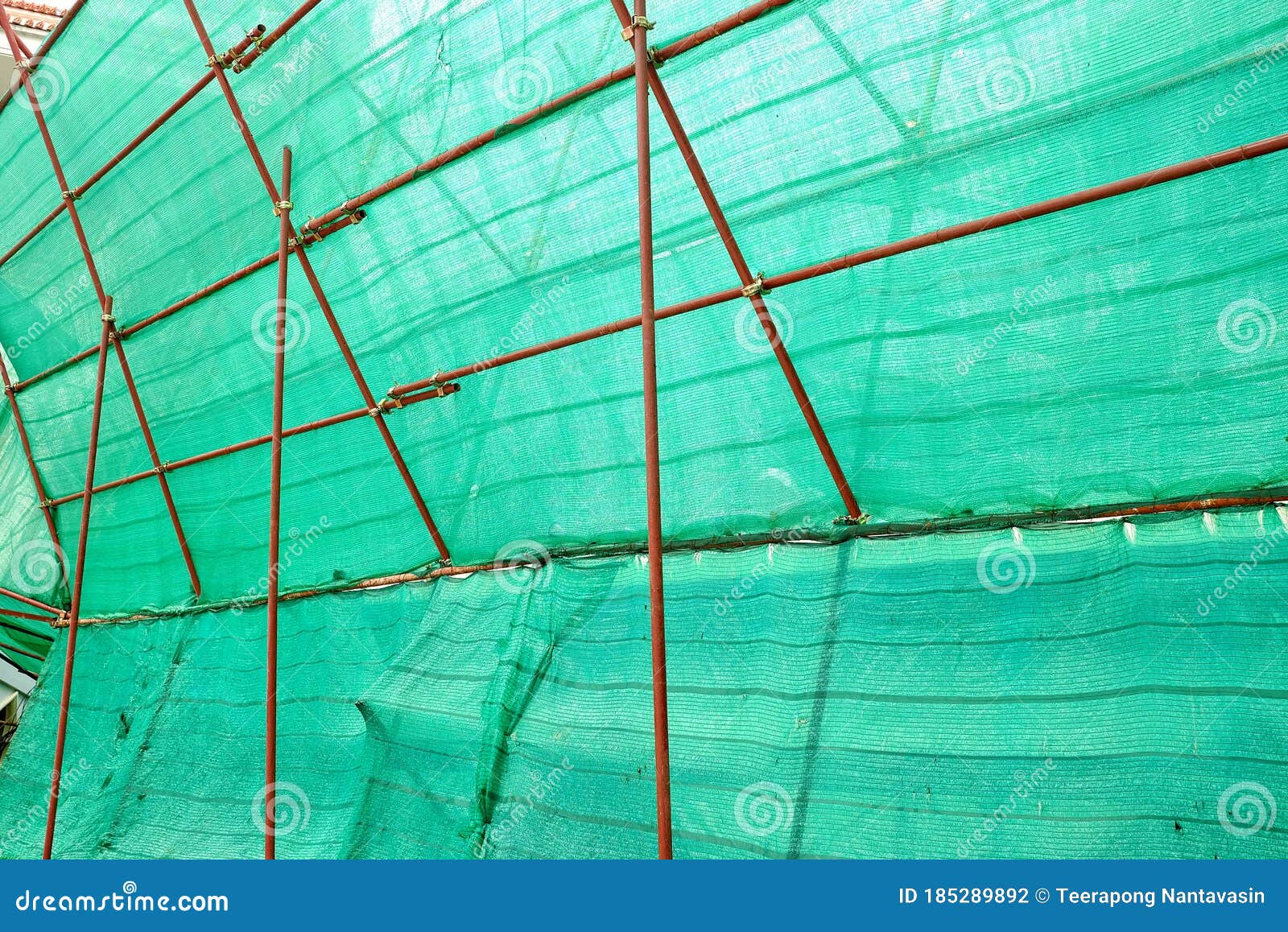 Safety Net in Construction Site. Stock Photo - Image of building, grid ...