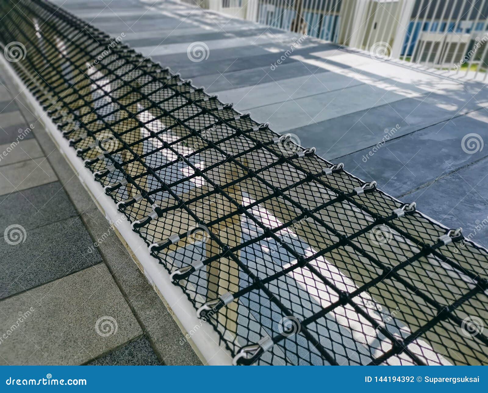 Safety Net for Gap Protection between Walk Ways Stock Photo - Image of ...