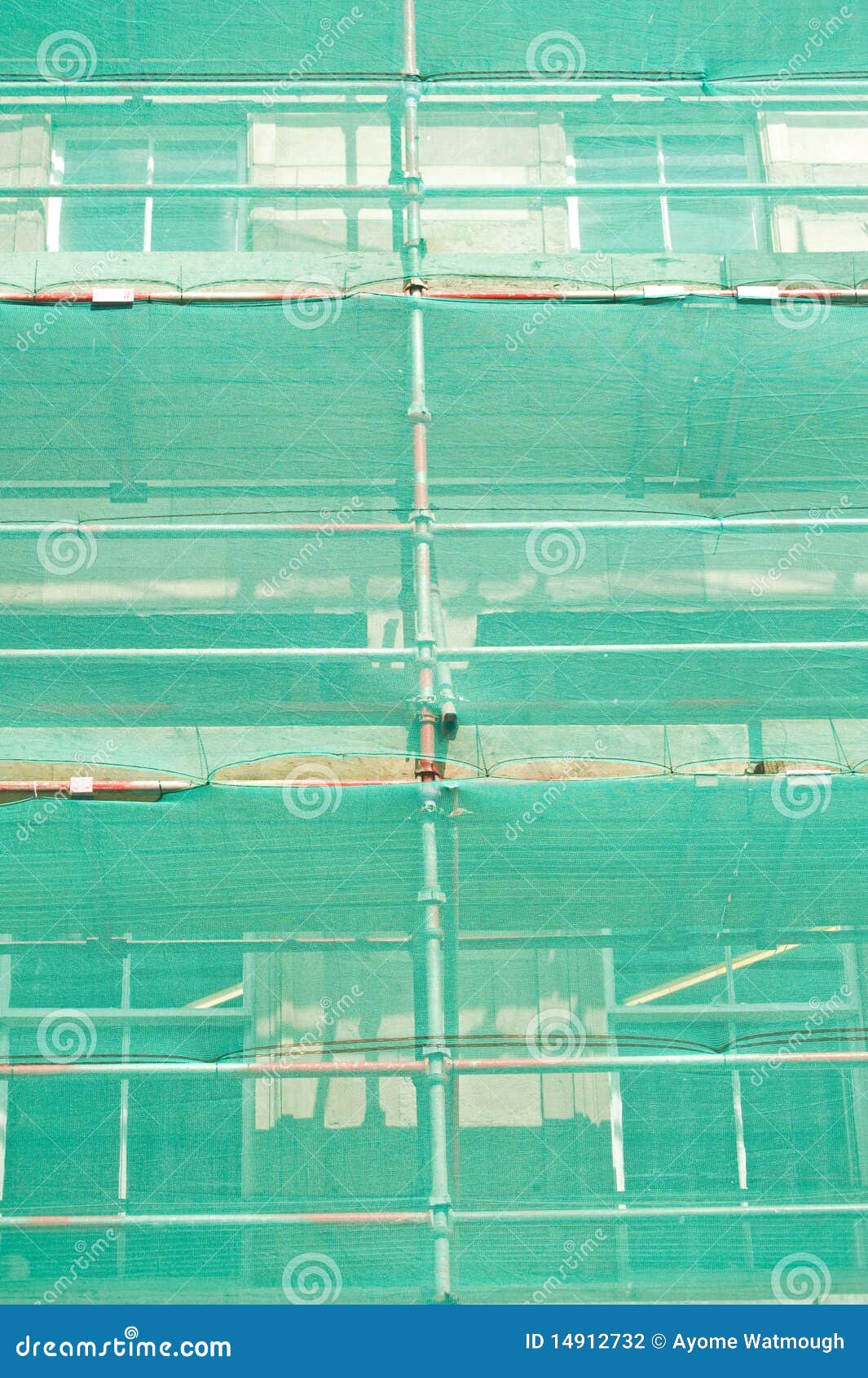 Safety Net Over Scaffolding. Stock Photo - Image of requirement, bolted ...