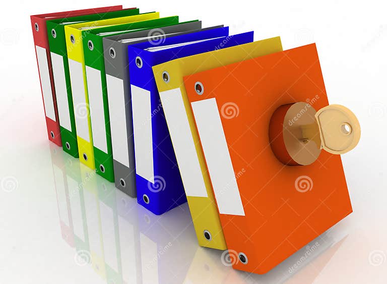 Safety of Office Documents and Folders Stock Illustration ...