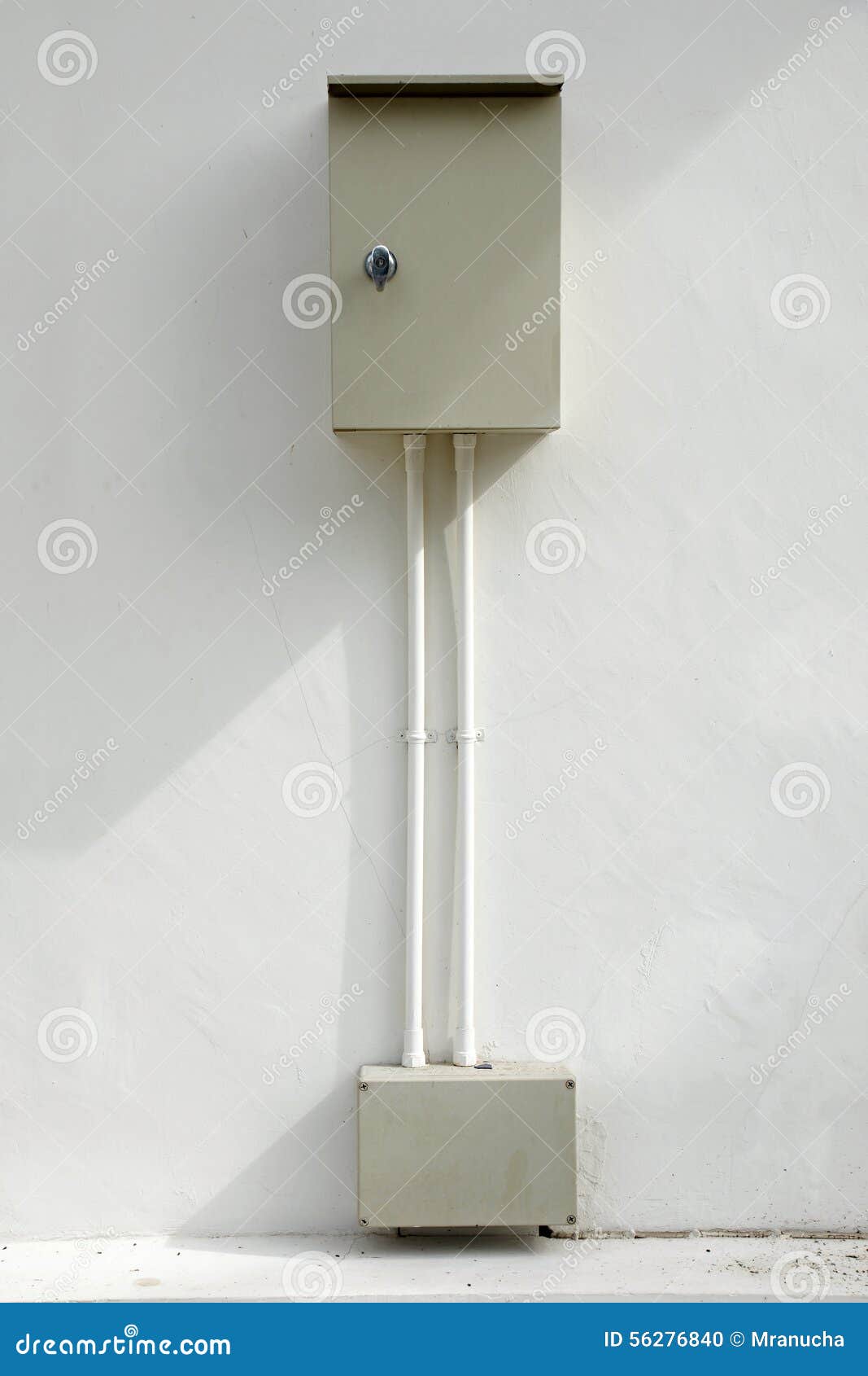 Safety Outdoor Electric Connector Box Mounted on the Wall Stock Photo ...