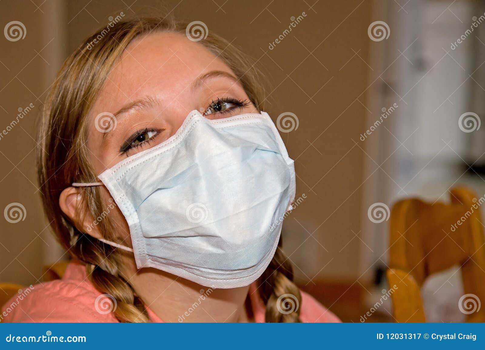 Safety particle mask stock image. Image of girl, mask - 12031317