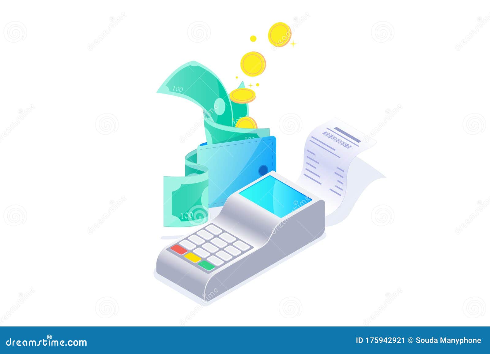 Safety Payment with Credit Card Machine Concept, Billing Transaction ...