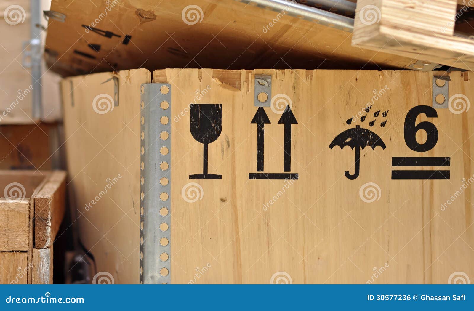 Safety pictograms on a box stock illustration. Illustration of signs ...