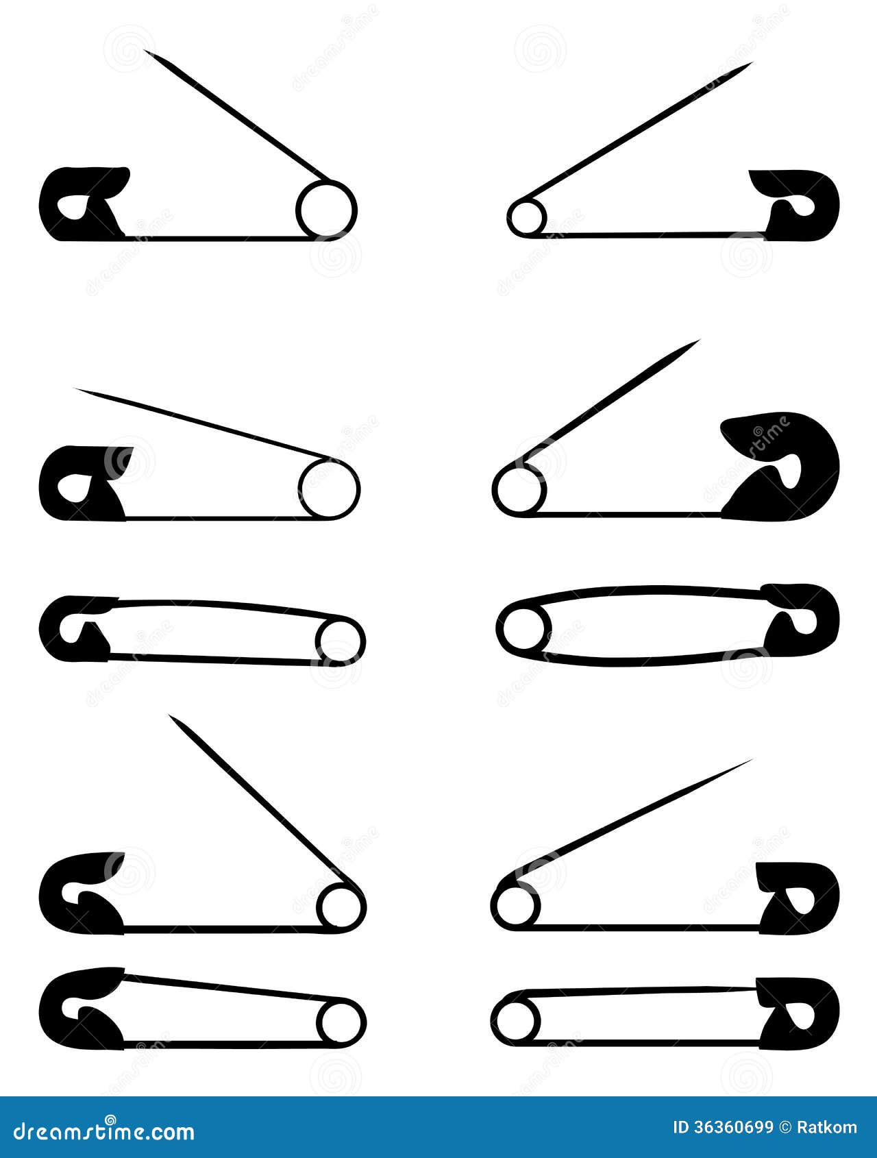 Safety pin stock illustration. Illustration of seamstress - 36360699