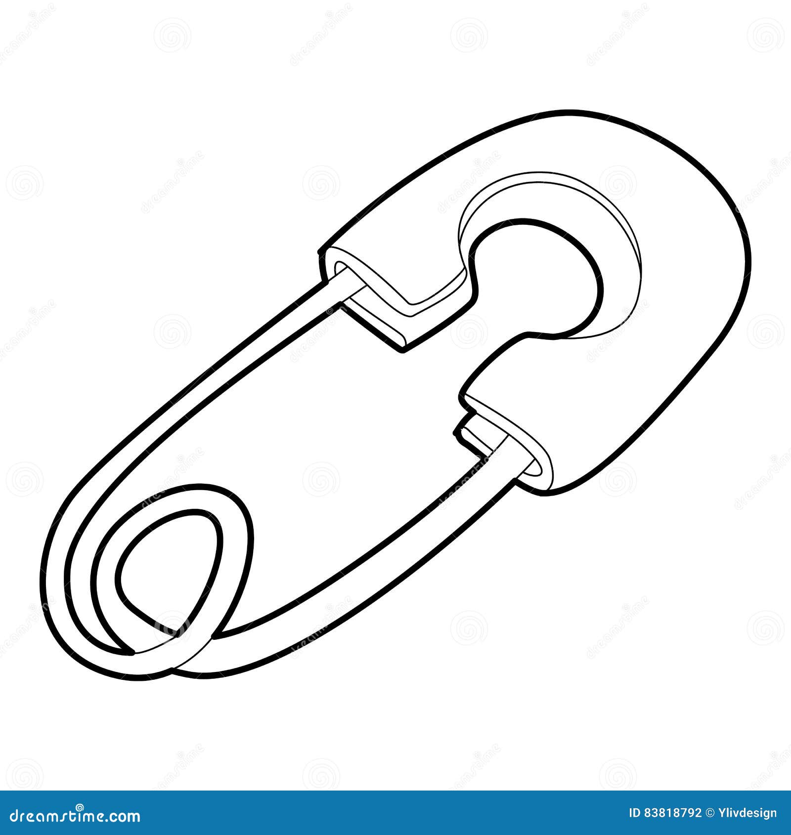 Safety Pin Icon, Isometric 3d Style Stock Vector - Illustration of ...