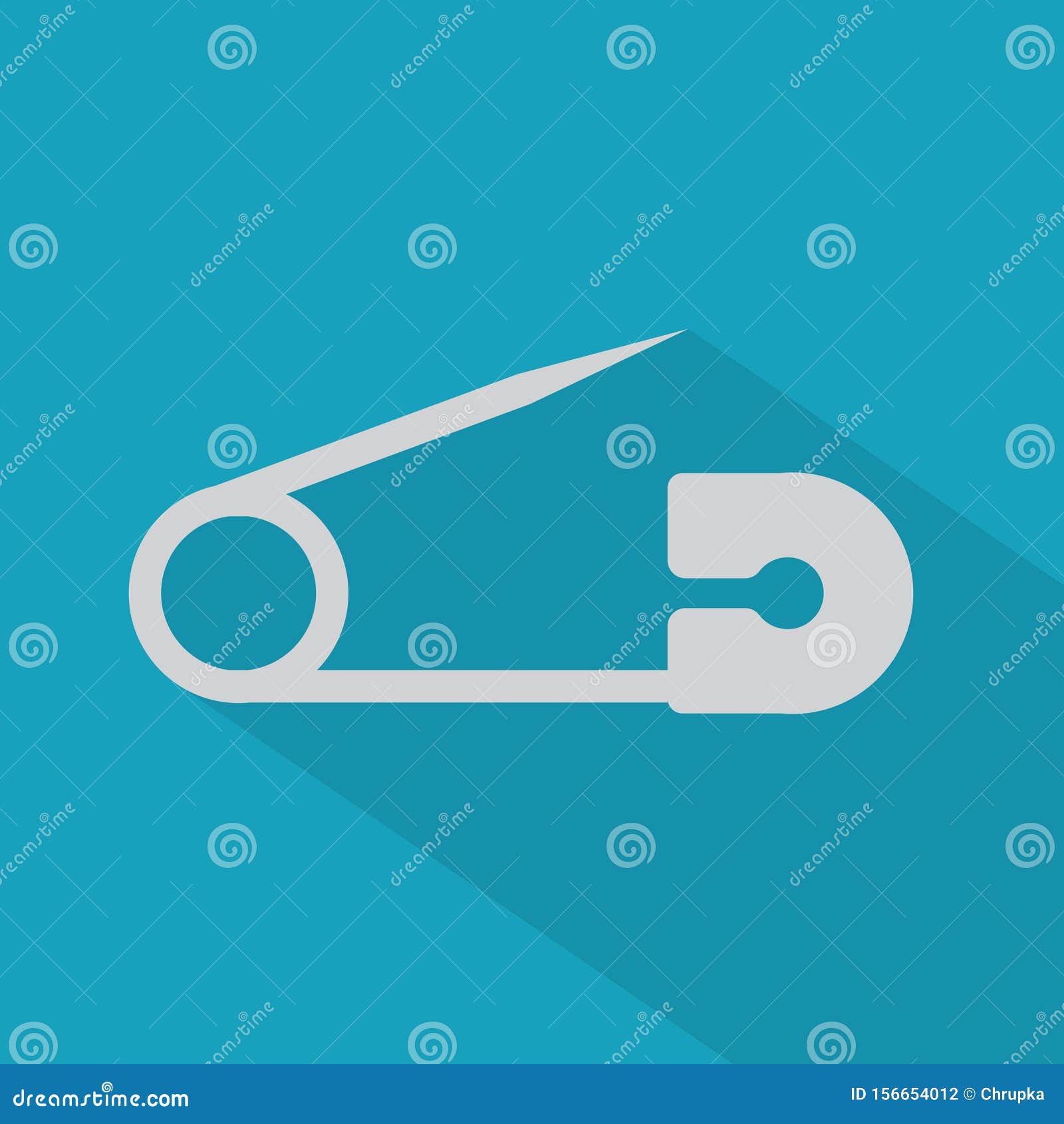 Safety-pin icon stock vector. Illustration of safetypin - 156654012