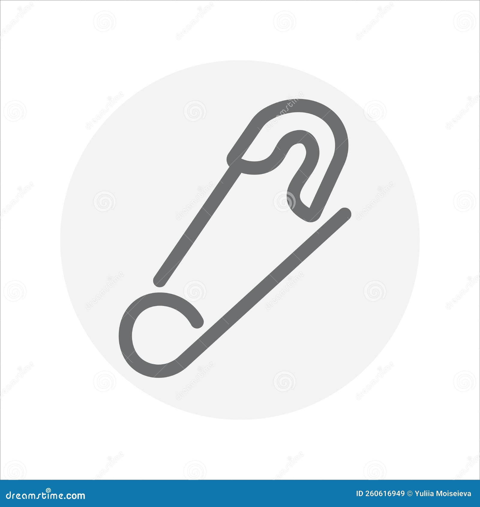 Safety Pin Icon Vector Illustration Stock Vector - Illustration of flat ...
