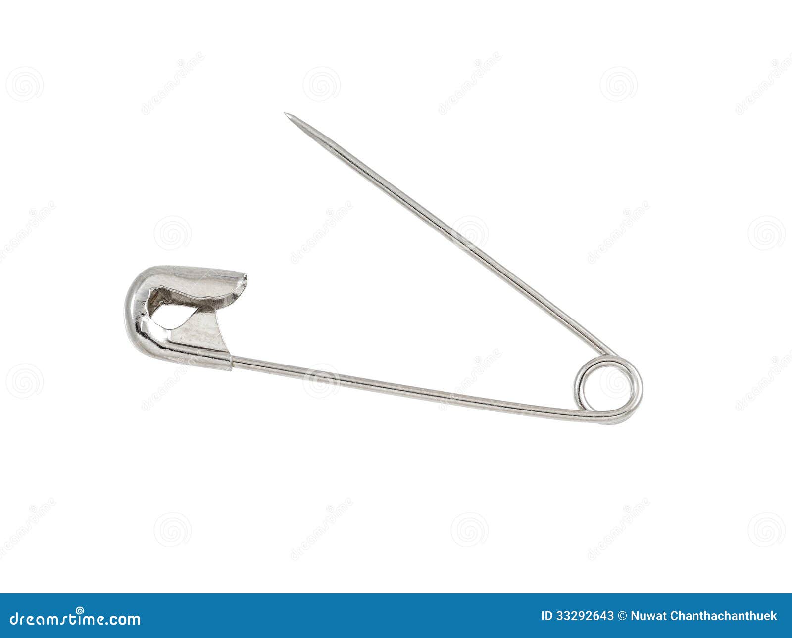 Safety pin isolated stock image. Image of steel, path - 33292643
