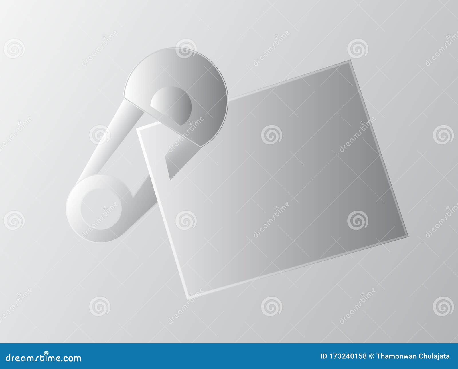 Safety pin with paper stock vector. Illustration of safety - 173240158