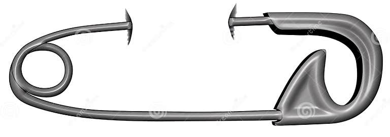 Safety Pin - Piercing stock illustration. Illustration of macabre ...
