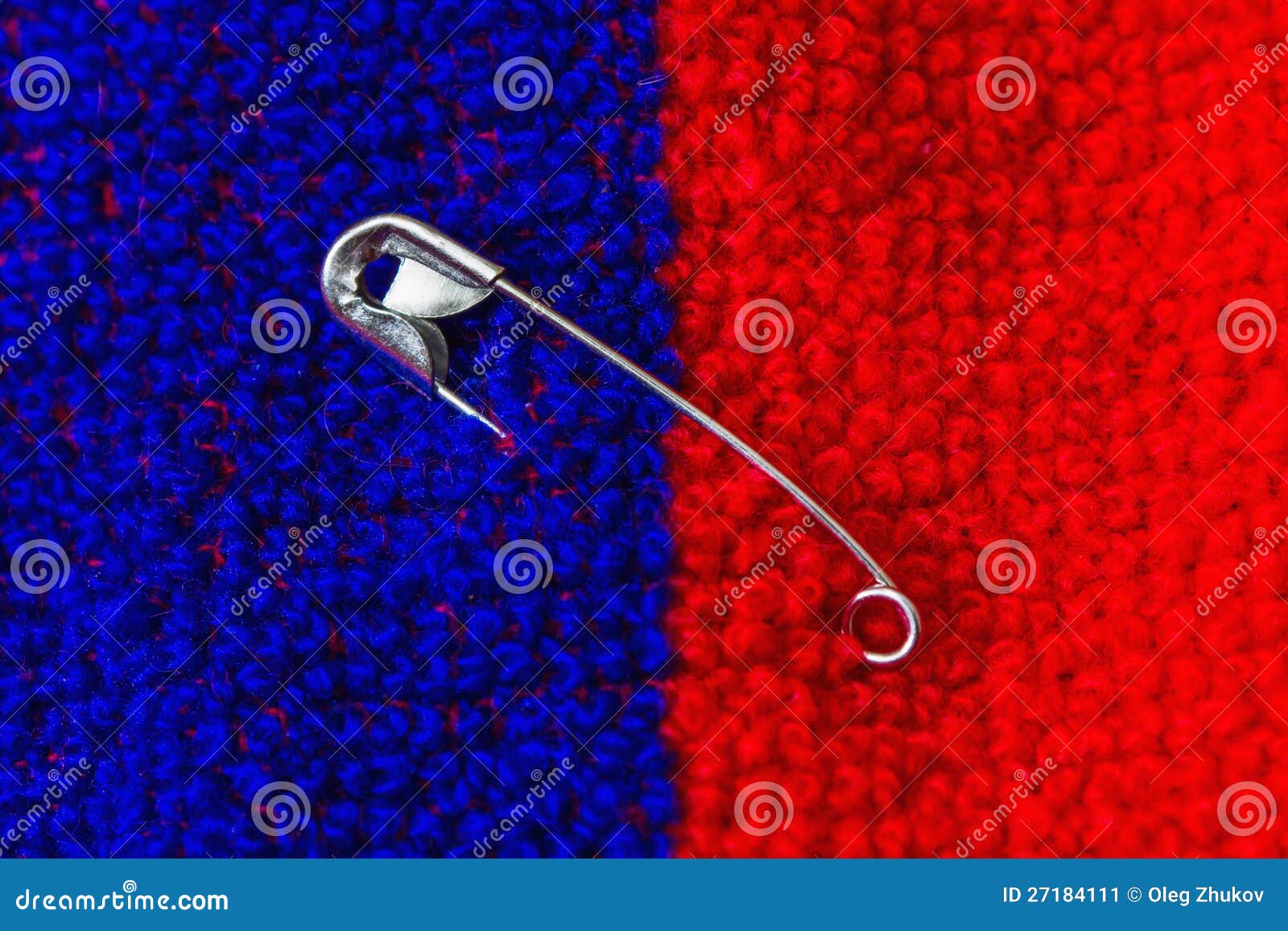 Safety Pin Pinned To the Texture Fabric Stock Image - Image of linen ...