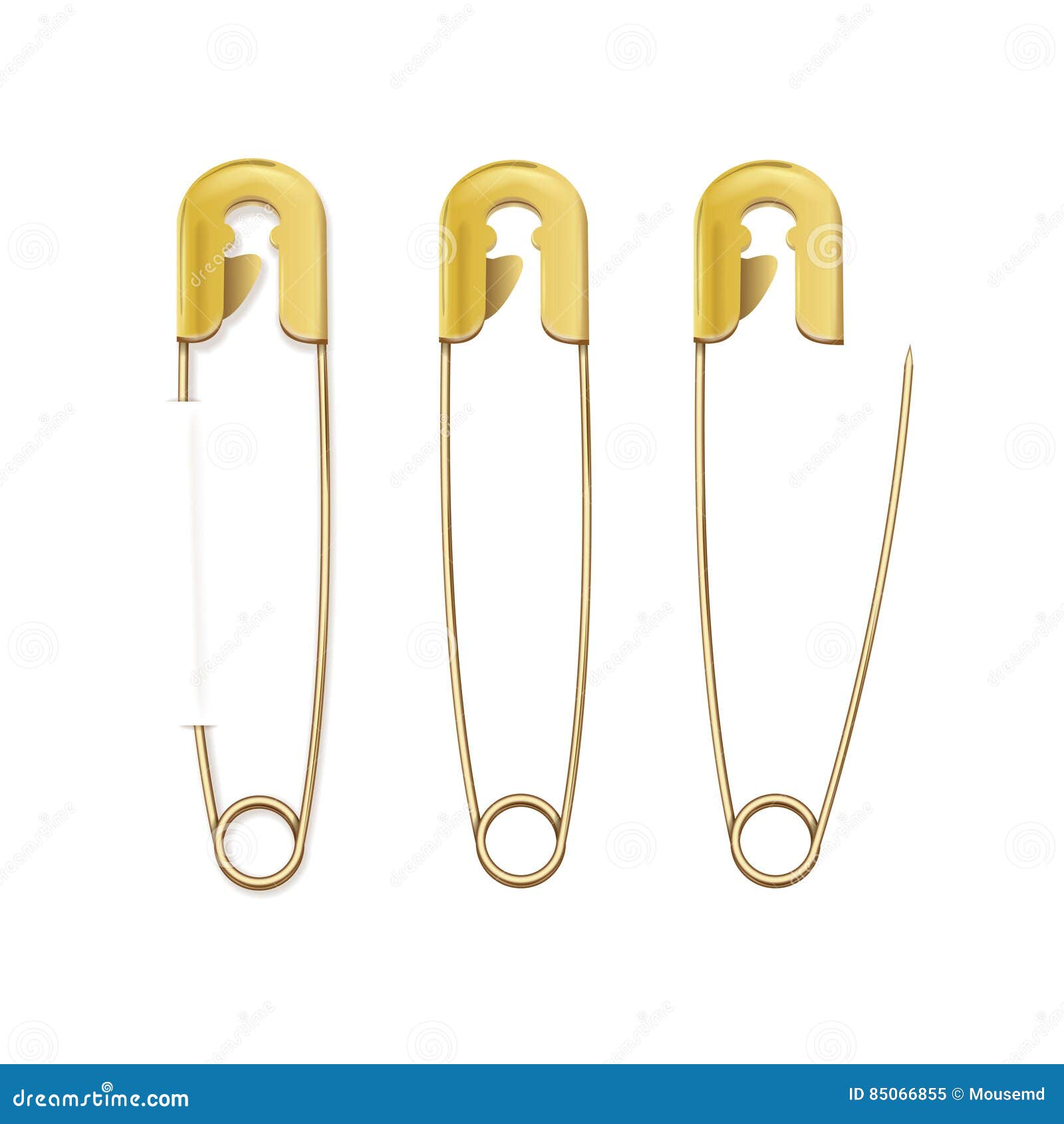 Safety Pin Set. Vector stock vector. Illustration of needle - 85066855
