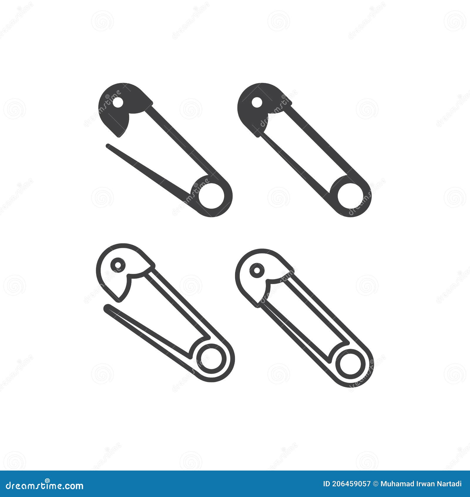 Safety Pin. Vector Icon Template Stock Vector - Illustration of ...
