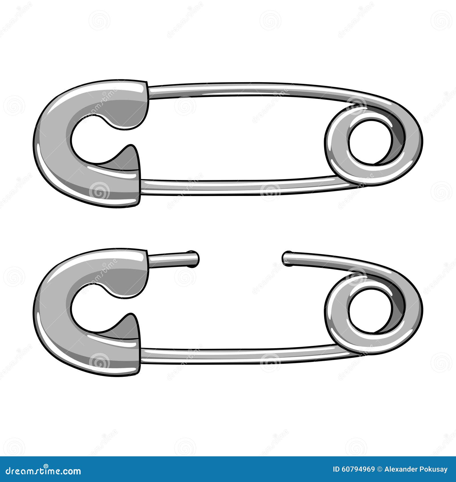 Safety Pin Vector Illustration Stock Vector - Illustration of safe ...