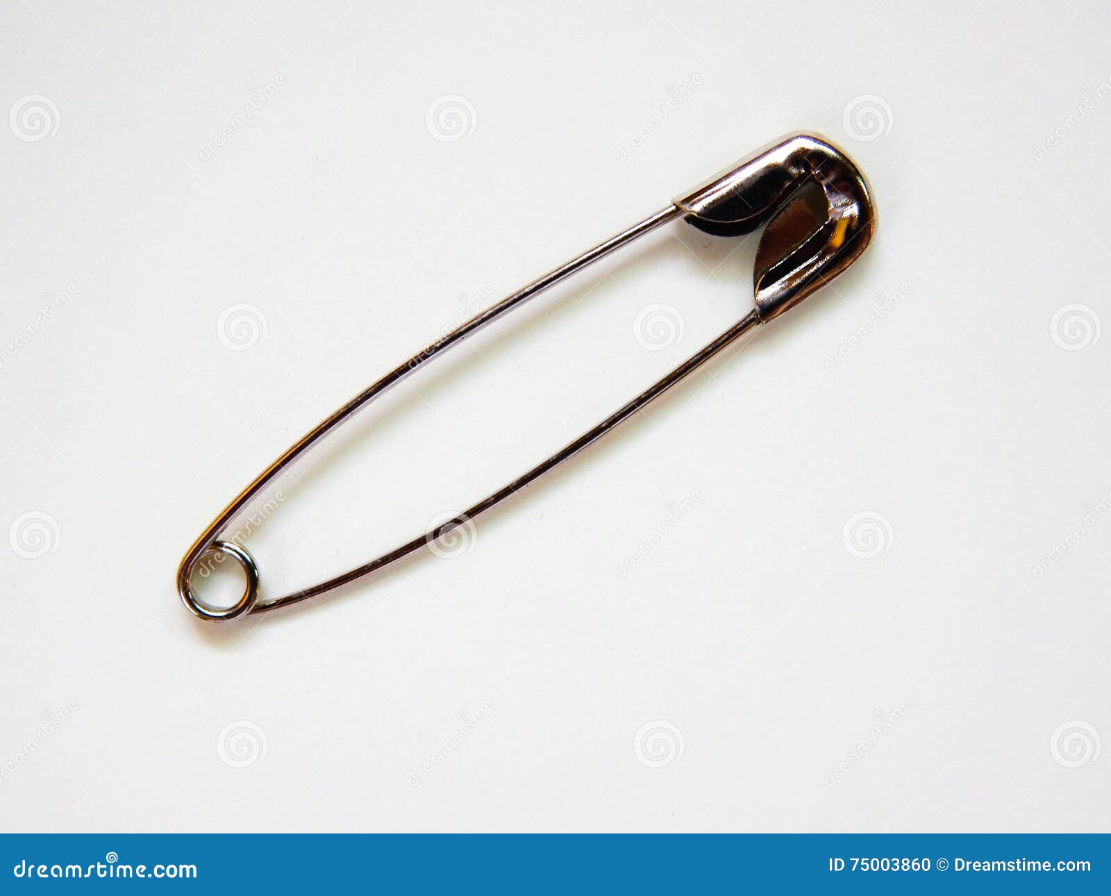 Safety Pin on White Background Stock Photo - Image of white, size: 75003860